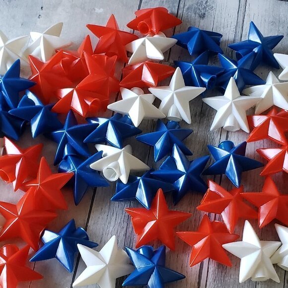 Party Supplies | Set Of 57 Star String Light Covers In White Blue And ...